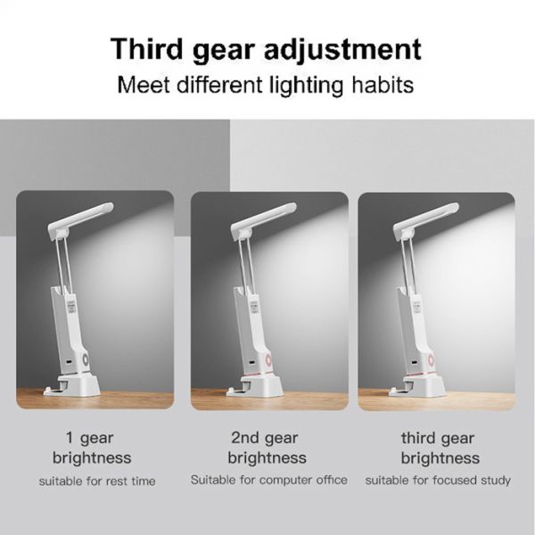 Quality Adjustable Brightness Modern Led Lamp Emergency Charger Three Color Dimming for sale