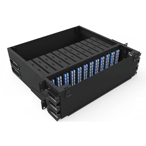 Quality 12 X 24 Core MPO MTP Patch Panels 3U 288 Port MPO Fiber Optic Patch Panels for sale