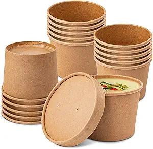 Quality 32oz Microwave Safe Disposable Hot Soup Containers Hot Soup Paper Bowl for sale