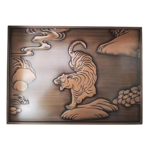 Quality Classic Bronze Room Divider Copper Etched Metal Wall Partitions for sale