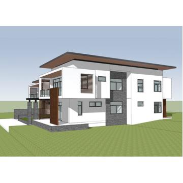 Quality Easy Build Light Steel Prefab Villa High Performance Glass Wool Insulation With for sale