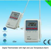 Quality White 0.2F H-9283 Room Thermometer With Alarm for sale