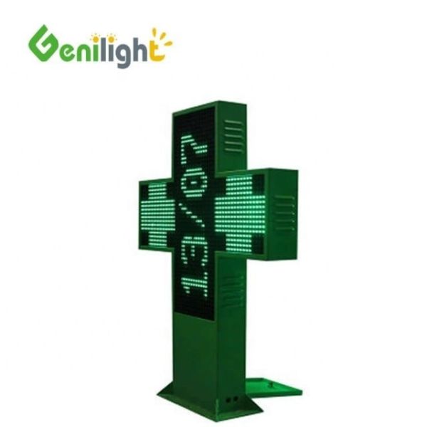 Quality Green LED PHARMACY Cross Display Eye-Catching Illuminated Sign for Attracting Customers for sale