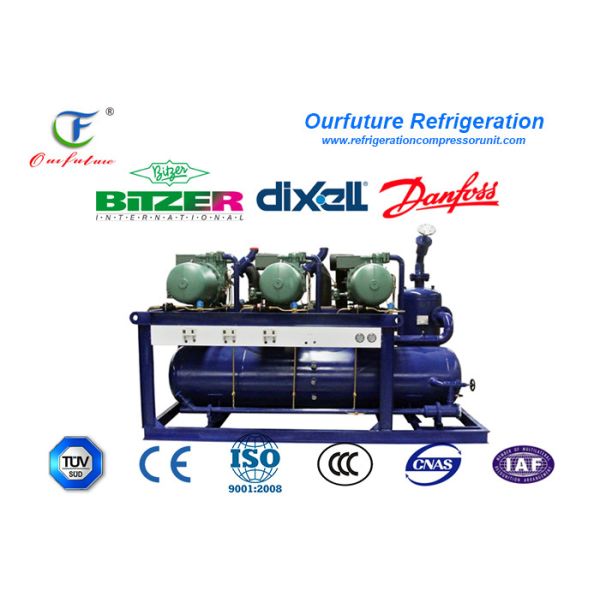 Quality Chemical Cooling Cold Room Compressor Unit 16HP - 180HP CE Approved for sale