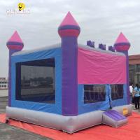 Quality Purple Blue Inflatable Bouncy Castle PVC Tarpaulin Inflatable Bounce House for sale