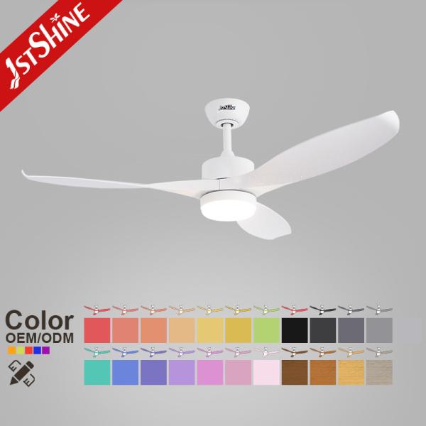 Quality 3 Plastic Blades White LED Ceiling Fan , Waterproof Ceiling Fan With Light DC for sale