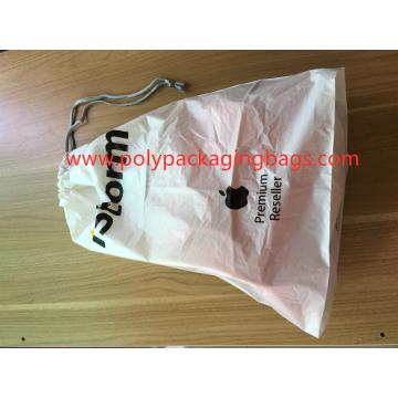 Quality Simple and elegant white cpe rope bag for general purpose packaging for sale