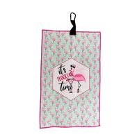 Quality OEM ODM Printed Microfiber Waffle Weave Golf Towel Custom Logo for sale