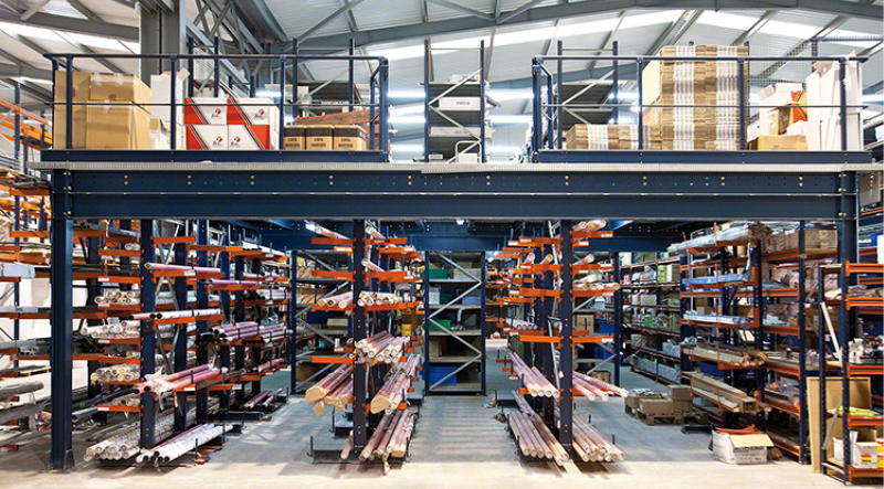 Double Side Cantilever Racking System Warehouse Storage Cantilever Rack