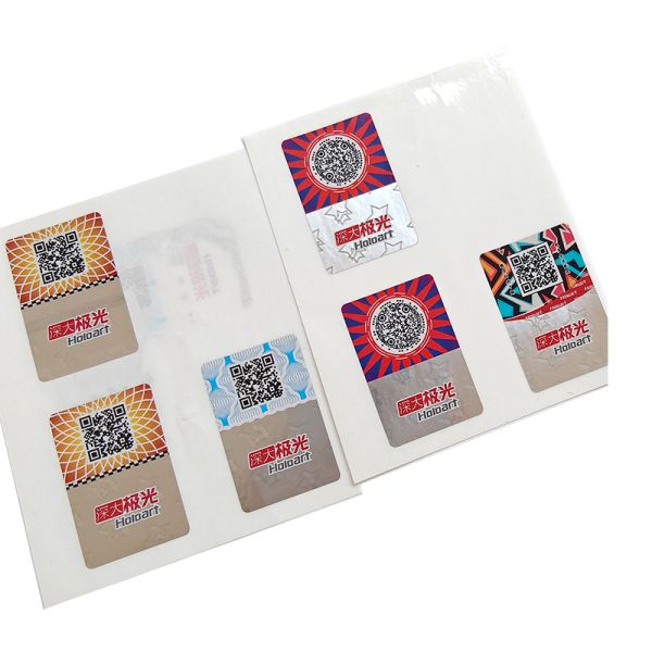 Quality Custom logo Shape Security Pattern Holographic Anti-Anti-ounterfeiting Labels for sale