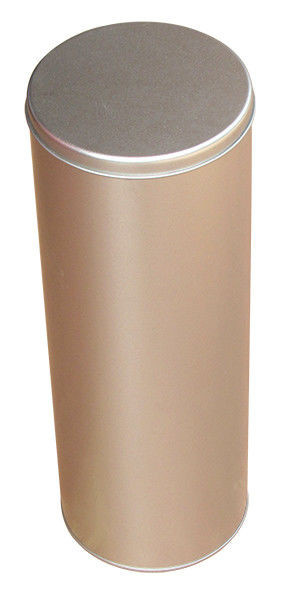 Quality Plain Tea Tin Box Coffee Tin Canister Sliver Tin Container with Embossing on Top for sale
