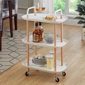 Quality 3 Tier kitchen plastic Household Multifunctional office storage rack cart for sale
