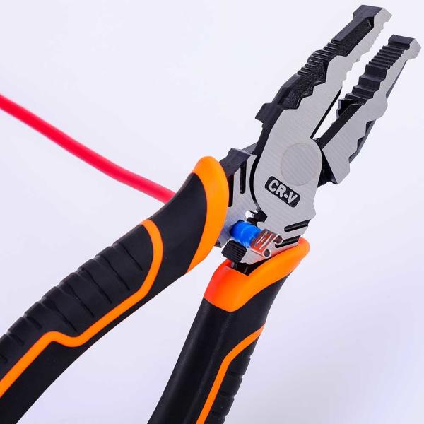 Quality Orange Black 63 HRC Combination Cutting Plier 200mm Combination Pliers for sale
