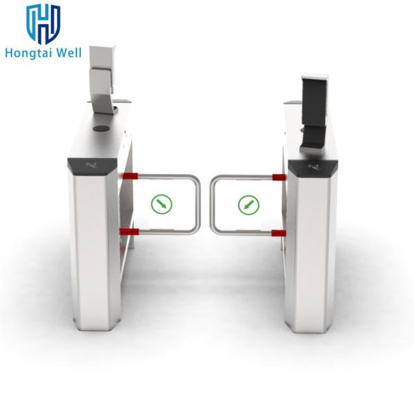Quality 1.2mm Top Cover Automatic Pedestrian Turnstile Gate With ID / IC Card Reader for sale