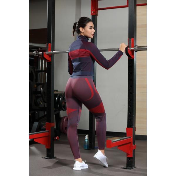 Quality Full Zip Performance Long SleeveTight Ribbed Fit Breathable Fabric for sale