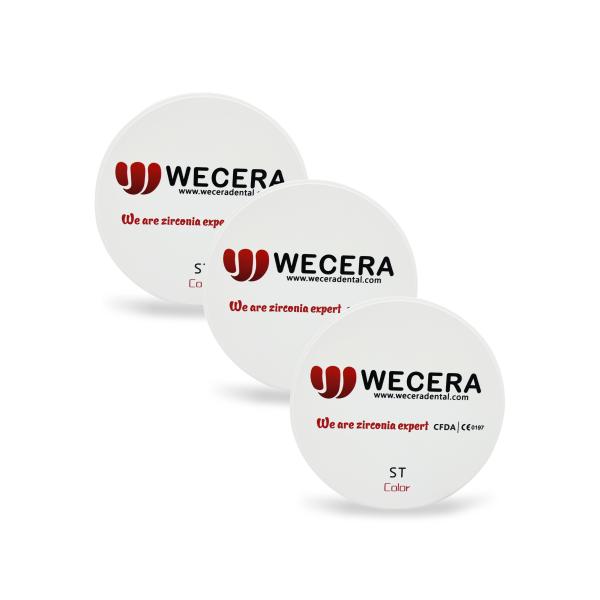 Quality 43% Super Translucent Dental Zirconia Blocks 16 Colors Without Coloring Liqiuids for sale