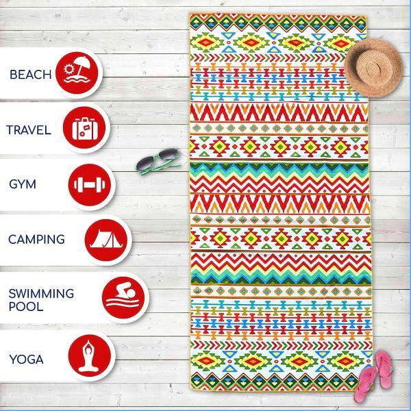Quality Modern Striped Microfiber Beach Towel Soft And Absorbent For Beach Pool Use for sale