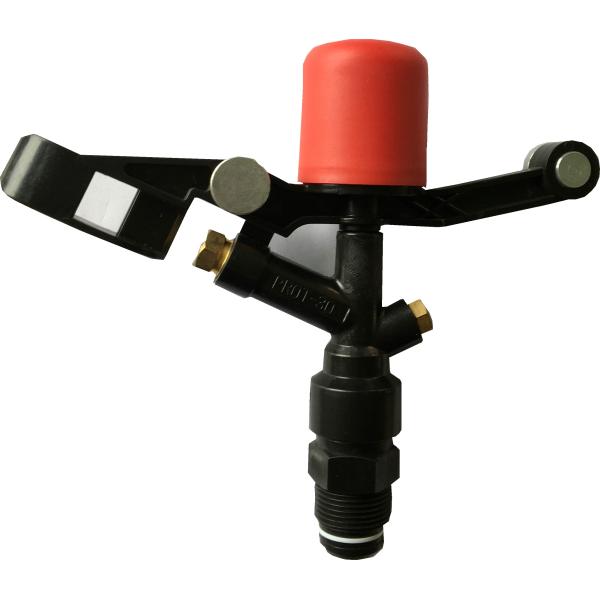 Quality 3/4 Inch Plastic Full Circle Irrigation Impact Water Sprinkler With Brass Nozzle for sale