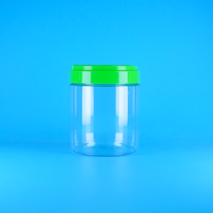 Quality Food Grade Sealable Empty Plastic PET Clear Round Peanut Butter Screw Handle Cap for sale