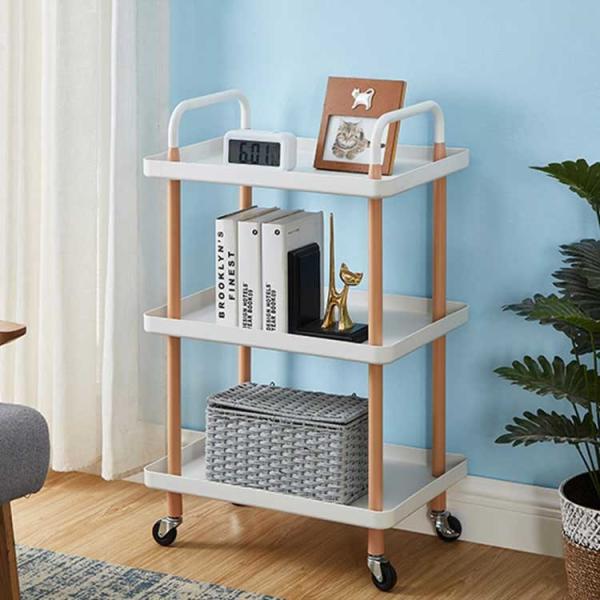 Quality 3 Tier Bathroom Kitchen Storage Cart With Wheels Plastic PP for sale