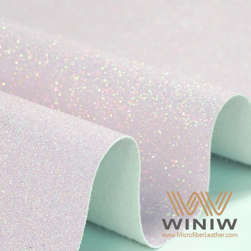 0.8mm Thickness Waterproof Embossed Glitter for Bags Vegan Lather