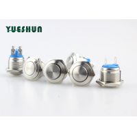 Quality 16mm Normal Closed Momentary Push Button Stainless Steel / Nickel Plated Brass Material for sale