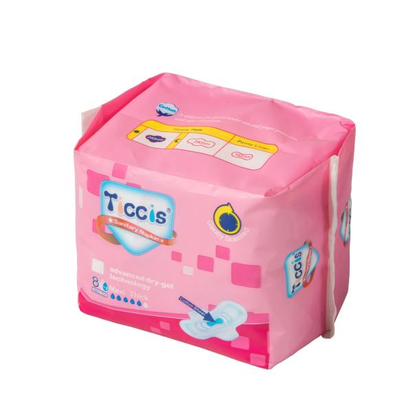 Quality 270mm Organic Cotton Sanitary Napkins SAP Unscented Sanitary Towels for sale