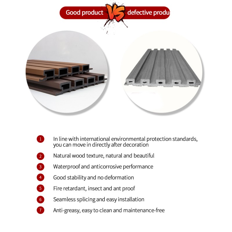 Outdoor Wood Plastic Composite Decoration Cladding Exterior Pvc Wpc Wall Panels 3