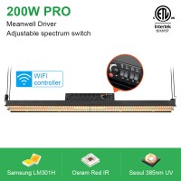200 Watt Led Grow Light Full Spectrum Osram LM301H 4ft Far Red Led Bar