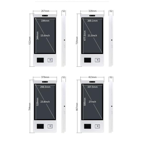Quality RFID Indoor Display Self Ordering Kiosk Machine Touchscreen Floor Standing Payment for sale