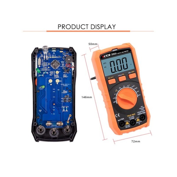 Quality 6000 Counts Industrial True Rms Multimeter With Temperature Backlight for sale