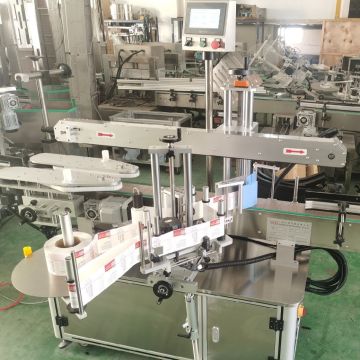 Quality YIMU Double Side conveyor Flat Bag Labeling Machine Jar Labeller for Detergent for sale