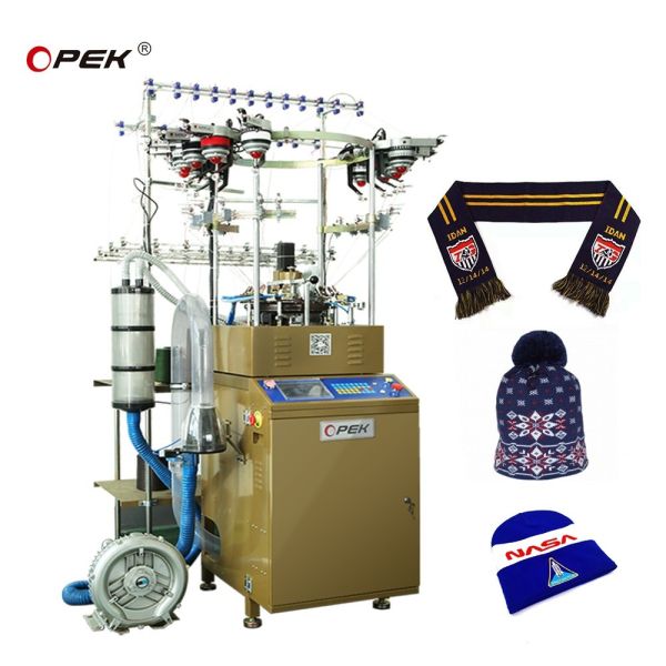 Quality Design Two-in-one Jacquard Scarf and Hat Making Machine with Single Knitting Method for sale
