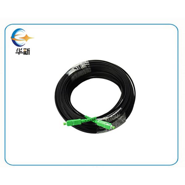 Quality Indoor Outdoor Preconnectorized Drop Cable 1 2 4 Core Single Mode G657A Simplex for sale