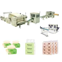 Quality Steel To Steel Embossing Facial Tissue Production Machine With Automatic for sale