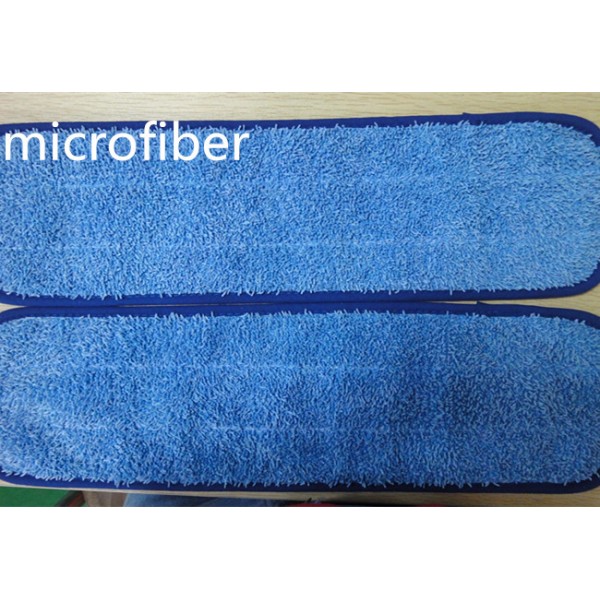 Quality Blue 13 * 47cm Microfiber Wet Mop Pads High And Low Twisted Fabric Microfiber Mop Heads for sale