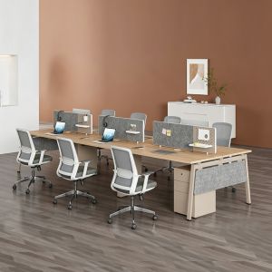 Quality Customized Size Office Workstation with Melamine Board Desktop and Aluminum for sale