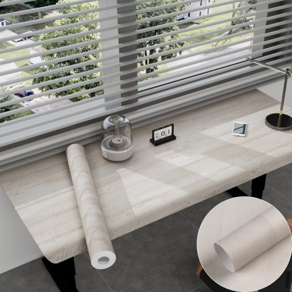Quality Self-Adhesive PVC Wood Grain Wallpaper Waterproof Brown for sale