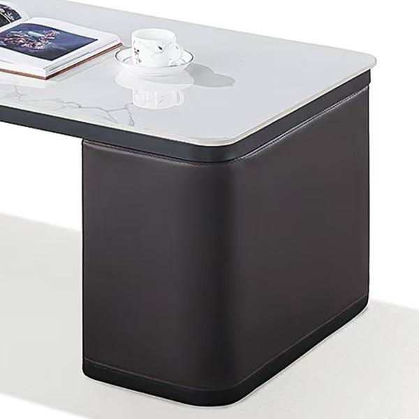 Quality Modern Rectangular Coffee Table Living Room White Rock Plate Tea Table Simple for sale