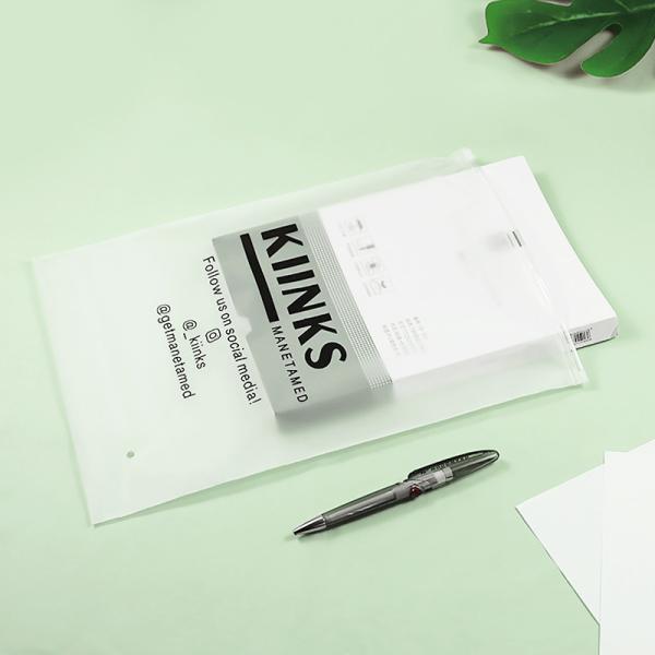 Quality 12 Wires Transparent / Matte Frosted Zipper Bags Custom Frosted Zip Lock Bags for sale