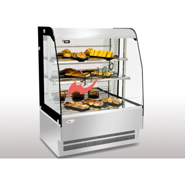 Quality Curved Or Square Shape Commercial Open Display Refrigerator / Hot With 2 Shelves for sale
