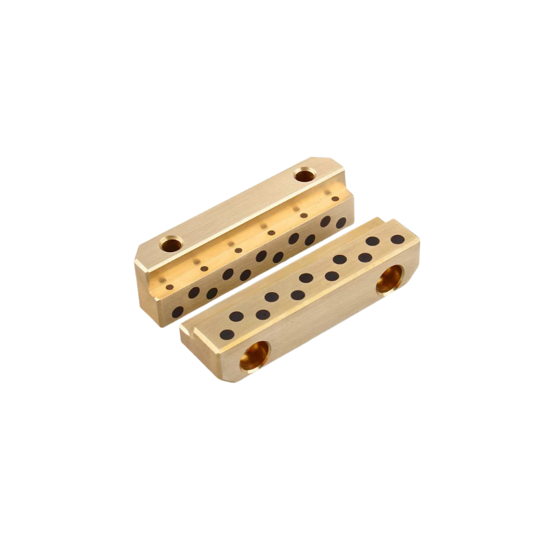 Precision-machined C63000 aluminum bronze wear plate with lubrication grooves