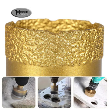 Quality Wax Filled Dry Porcelain Diamond Core Drill Bits 20-68mm Outer Diameter for sale