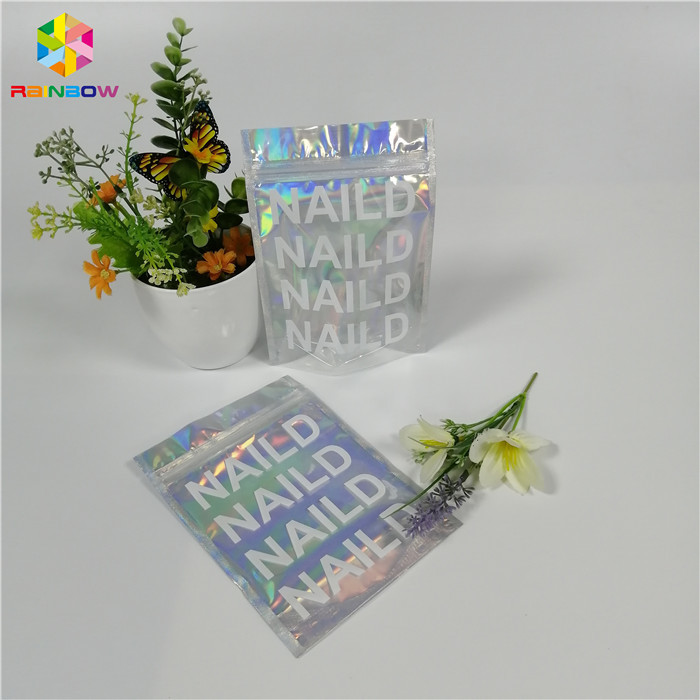 Quality Digital Printing Zipper Plastic Stand Up Aluminum Foil Bag For Cosmetic / Eye Shadow for sale