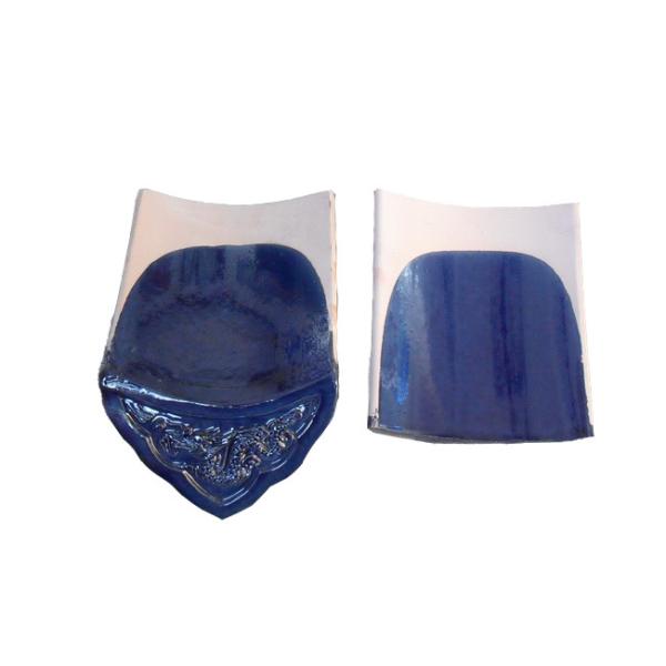 Quality Traditional Chinese style blue glazed cemetery roof tiles for sale