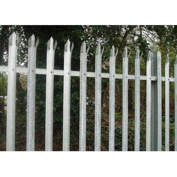Quality Anti Rust 6ft Galvanized Steel Palisade Fencing with D Section for sale