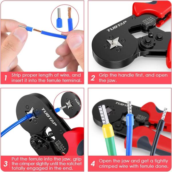 Quality Square Ferrule Wire Crimper Set Multifunctional For Electrical Repair for sale