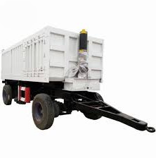 Quality Farm Trailer 3-Axles Hydraulic Rear Dump Draw Bar Full Trailer for sale