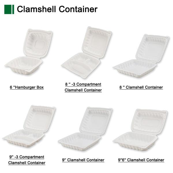 Quality Clamshell To Go 3 Compartment Food Packaging Portable MFPP Microwavable for sale