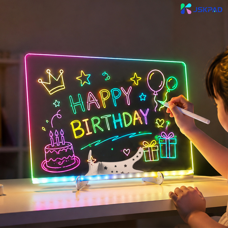 Quality Hot Selling Wired Three Button Control 5V Safe Kids Study Room Cafe Menu Factory Direct Sale LED Drawing Board for sale